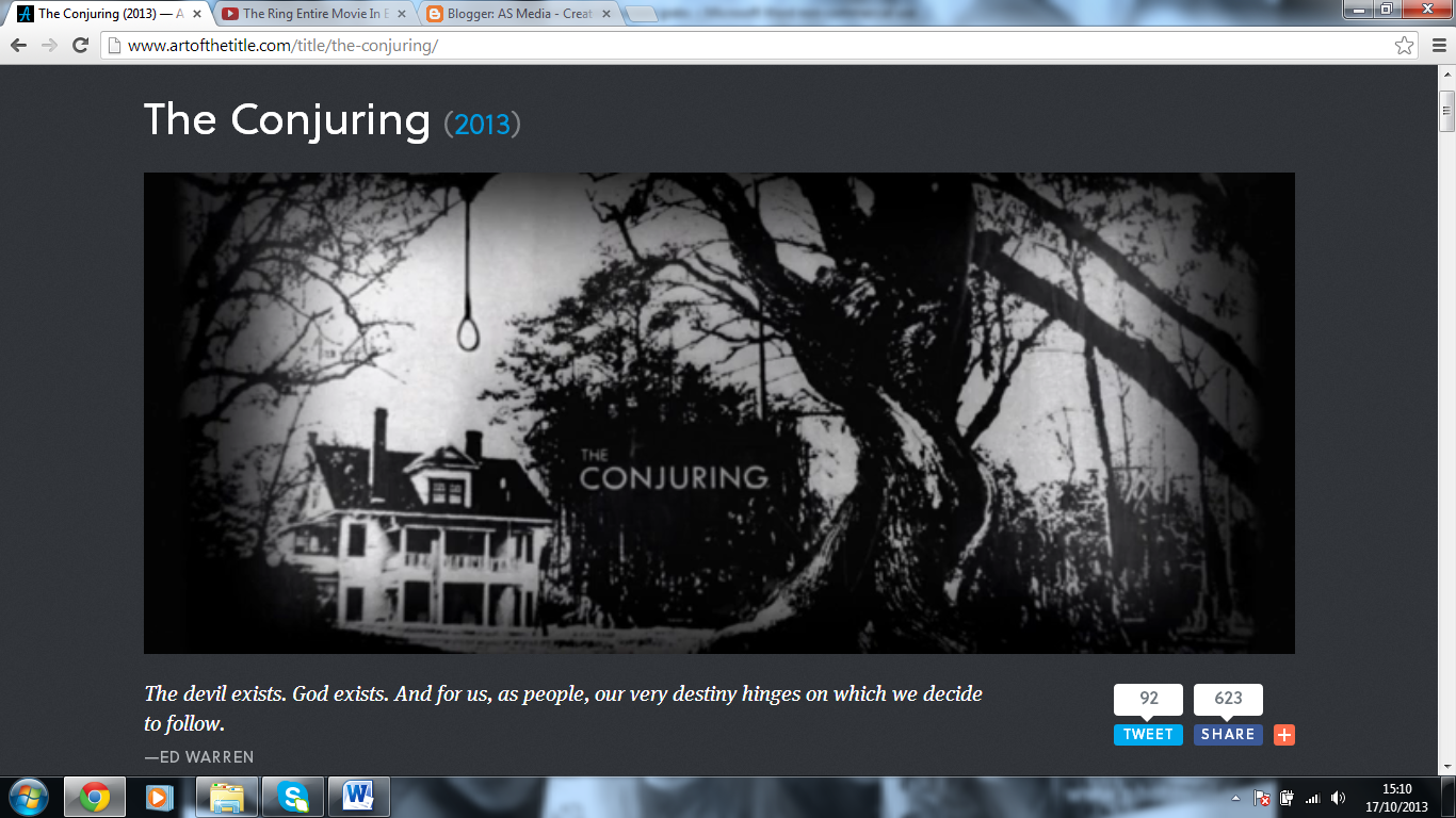 AS Media : The Conjuring Title Sequence Analysis