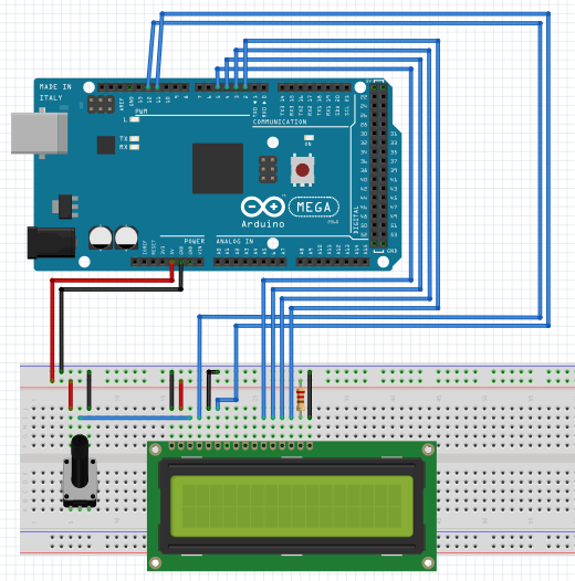 Arduino Projects: Schema di collegamento schermo LCD 16X2