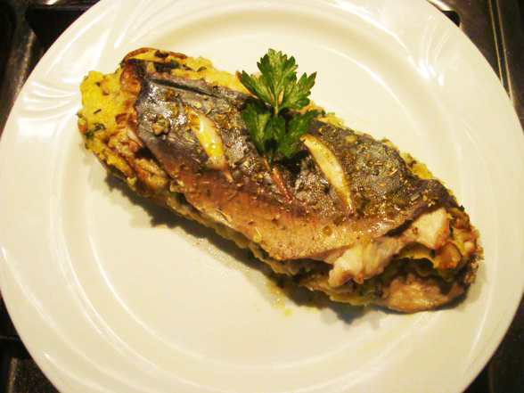 I'm Turning 60...: Anna Sultana's Baked Stuffed Lampuki - Baked Fish ...