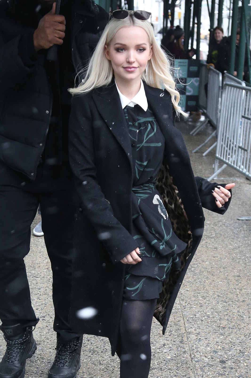 Dove Cameron visits AolBuild on a snow filled day in New York City ...