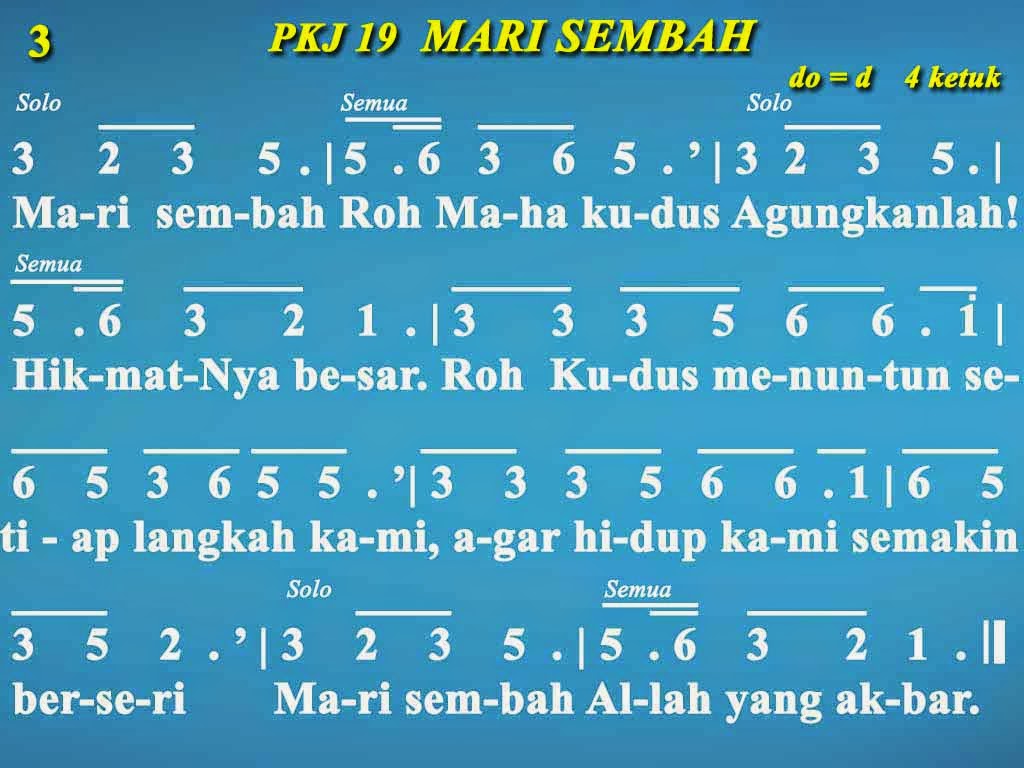 Lagu Gereja Rohani Kristen: Pelengkap Kidung Jemaat. 019. Mari Sembah.