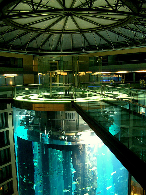 Architecture20: Elevator with amazing aquarium in Germany