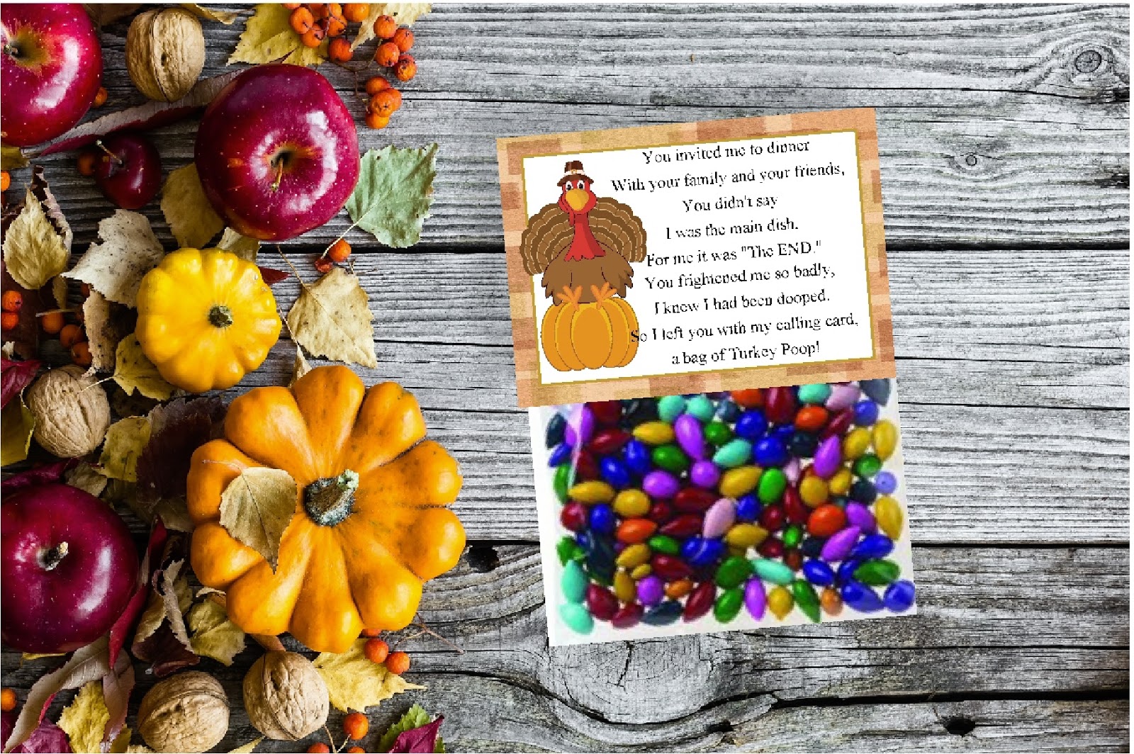 DIY Party Mom: Turkey Poop Printable Bag Topper for Thanksgiving Dinner