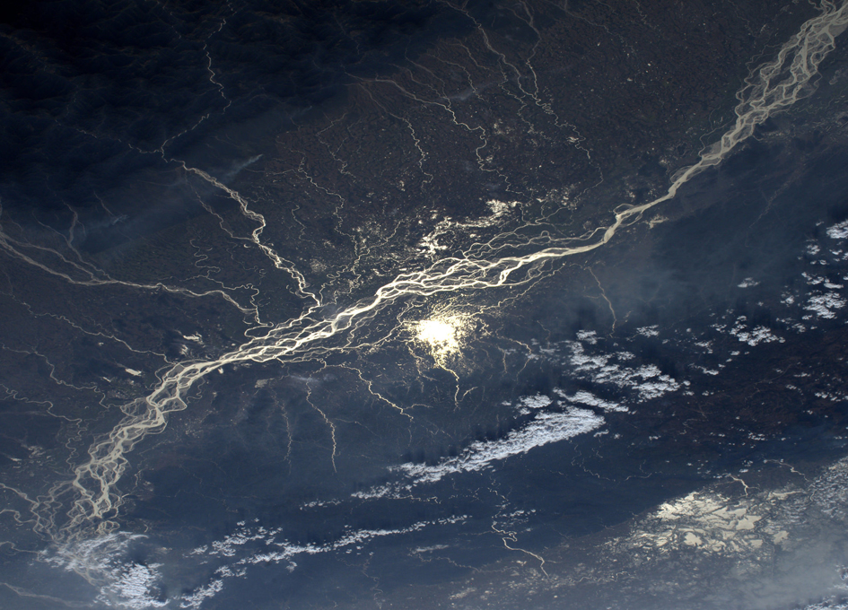 GOCO: Río Brahmaputra de la India visto desde la órbita