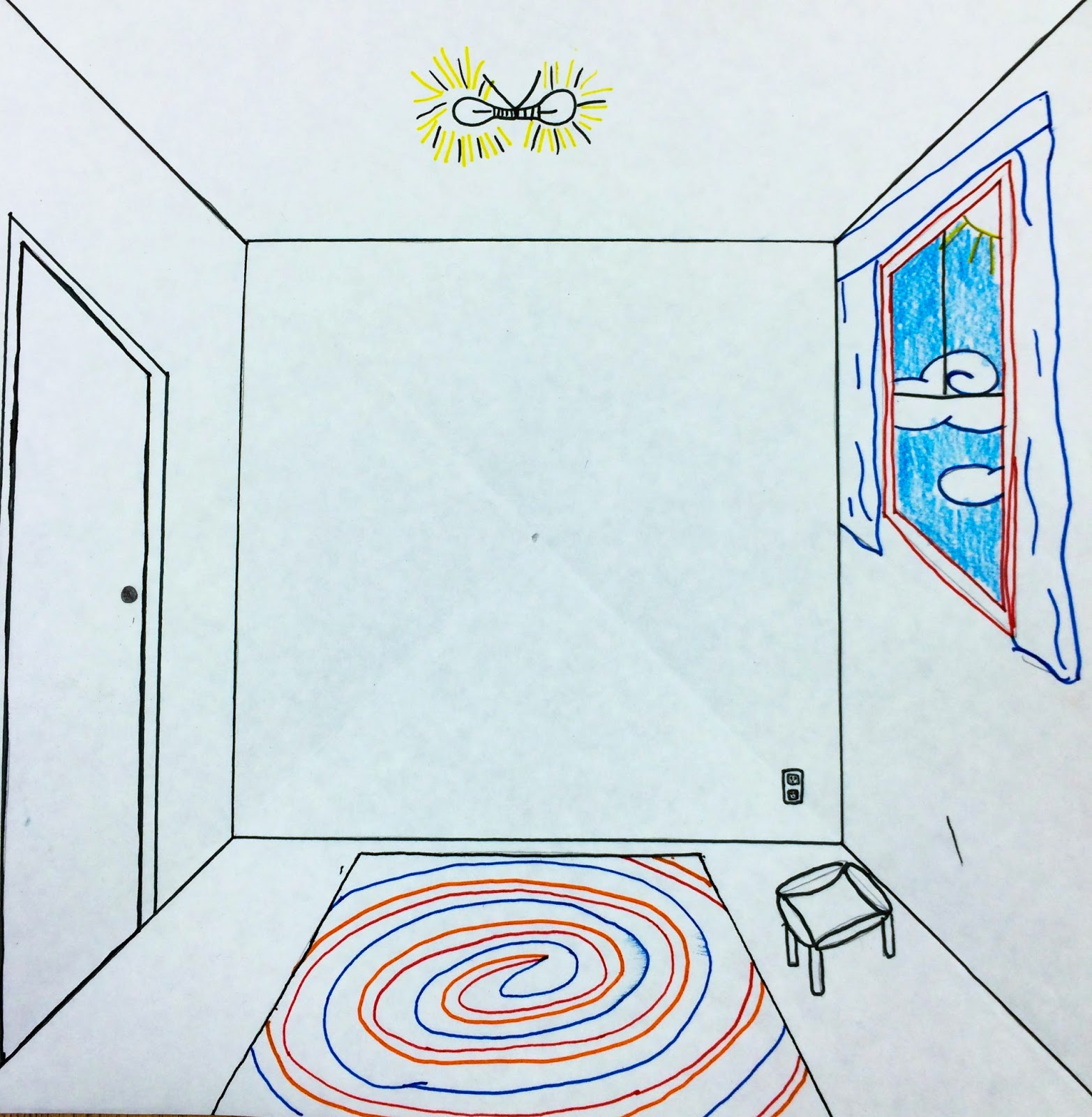 The Helpful Art Teacher: Draw a Surrealistic Room in One Point Perspective