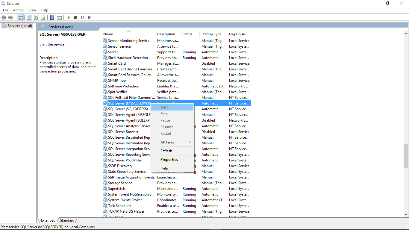 A network-related or instance-specific error occurred while ...