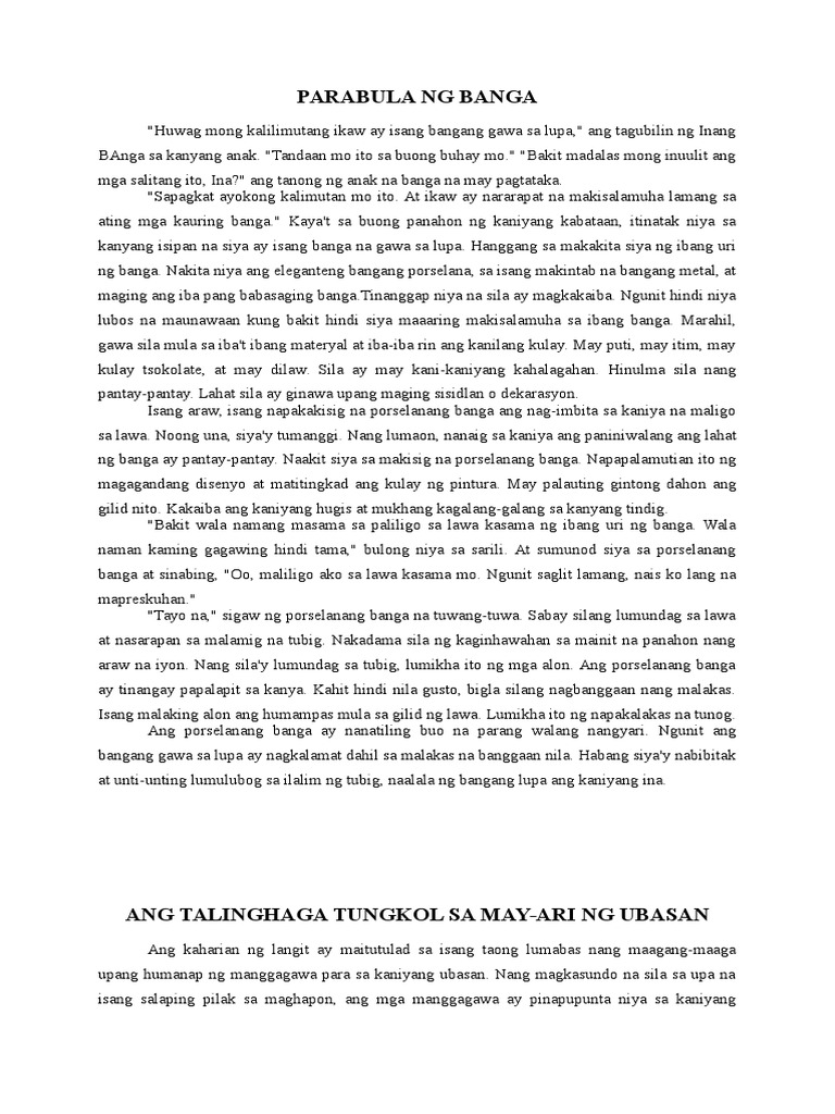 parabula sa bibliya - philippin news collections