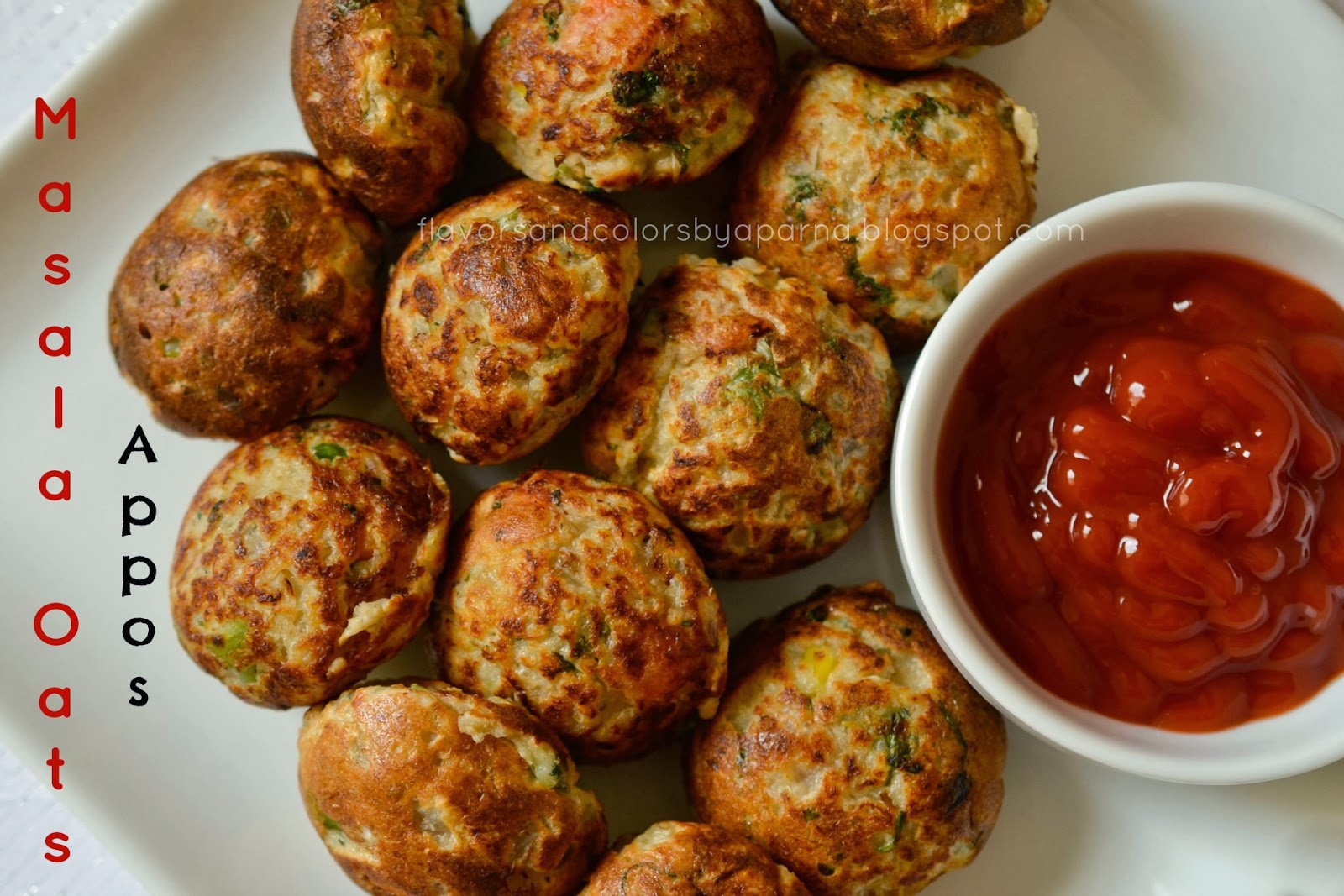 Instant Masala Oats Appos ~ Flavors N Colors