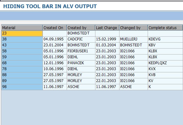 Amarmn.com - SAP ABAP, SAP UI5, SAP Fiori: HIDING TOOL BAR BUTTONS IN ALV REPORT OUTPUT