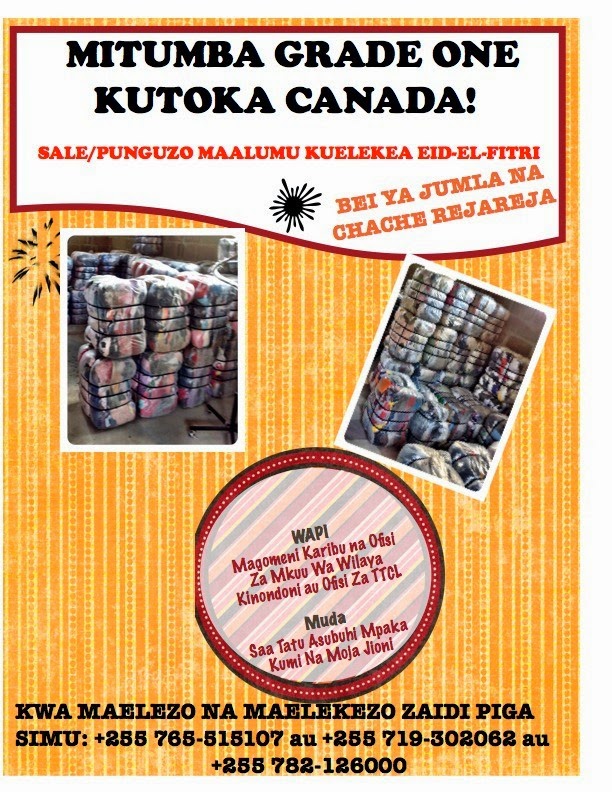 Pata Mitumba Grade One Kutoka Canada - Arusha Publicity