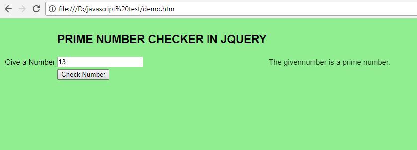 Free Programming Source Codes And Computer Programming Tutorials Prime Number Checker In Jquery
