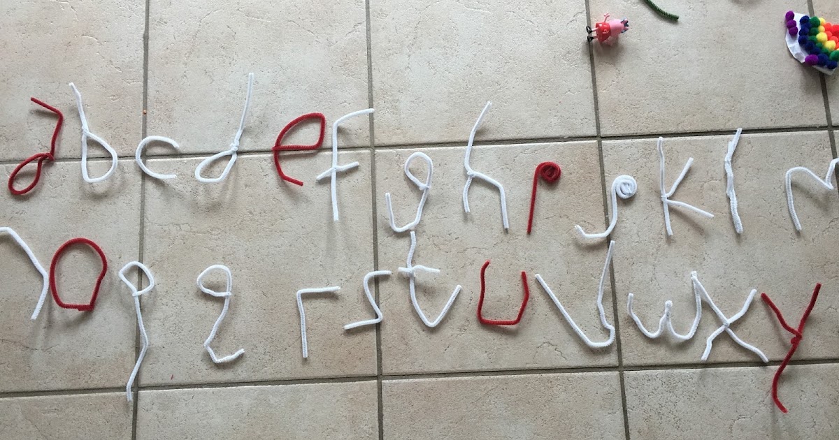 Arkstone Inc. Autism Resources: Activity #13: Pipe cleaner letters