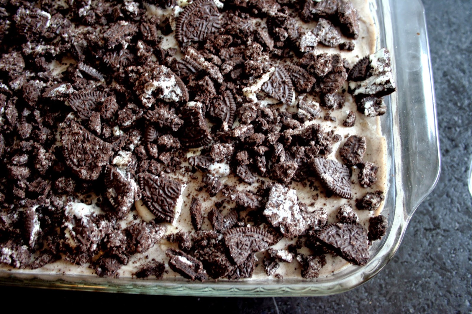 Oreo Pudding Poke Cake