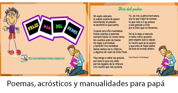 Poemas, acrósticos y manualidades para el día del padre