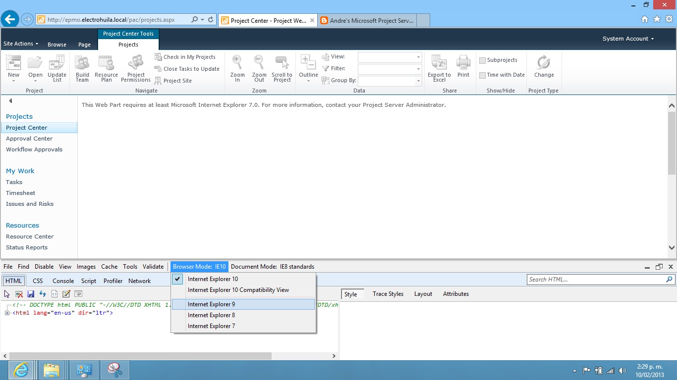 UCI - Camilo Eduardo Muñoz Lozano: Visualizar Project Center de Project ...
