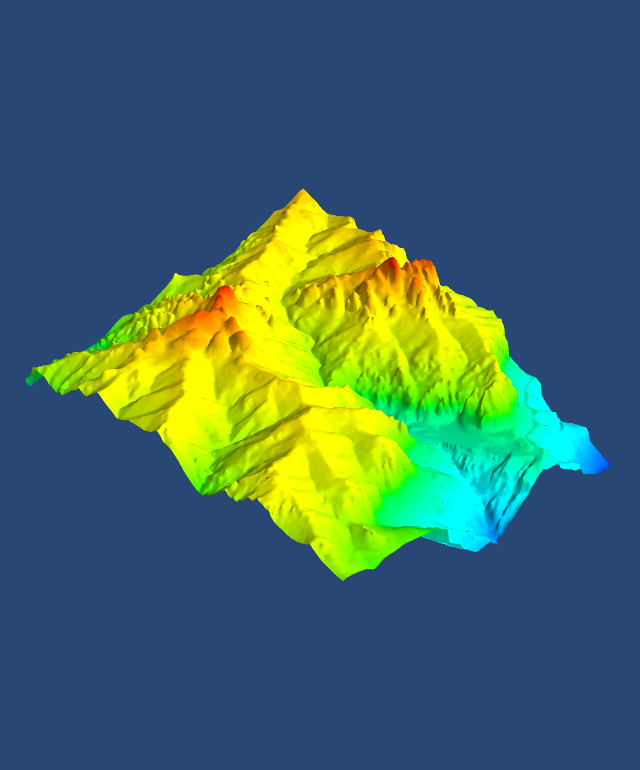 Geoexamples 3d Terrain Visualization With Python And Mayavi2