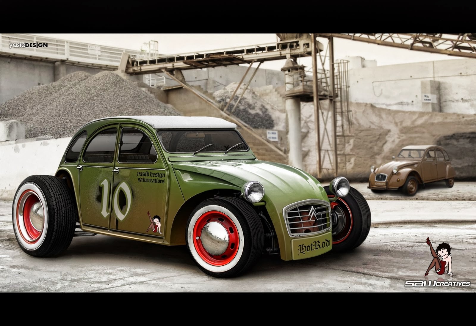 officinasegreta: Citroen 2cv 1979 Hot Rod by yasiddesign