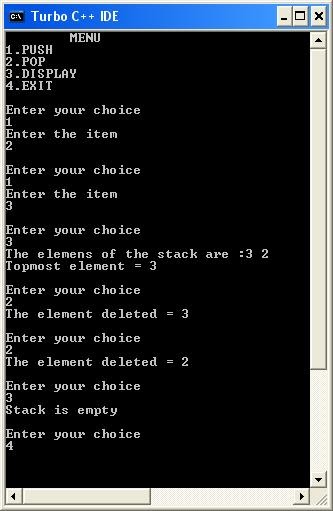 C Program To Implement A Stack Using Linked List C Programs