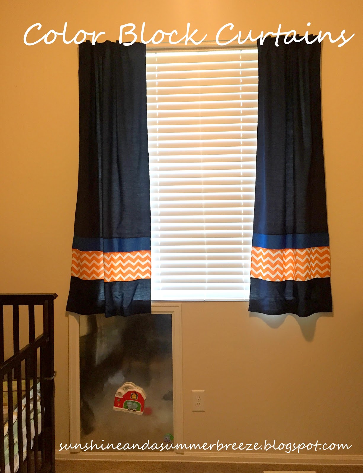 Sunshine and a Summer Breeze: Color Block Curtains