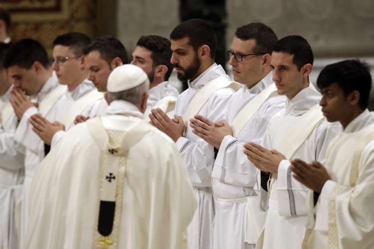 Pope Francis has given the church 19 new priests, ordaining the men in ...