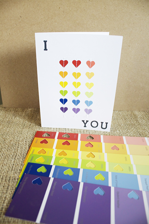 Nest Candy: Paint Chip Hearts Card