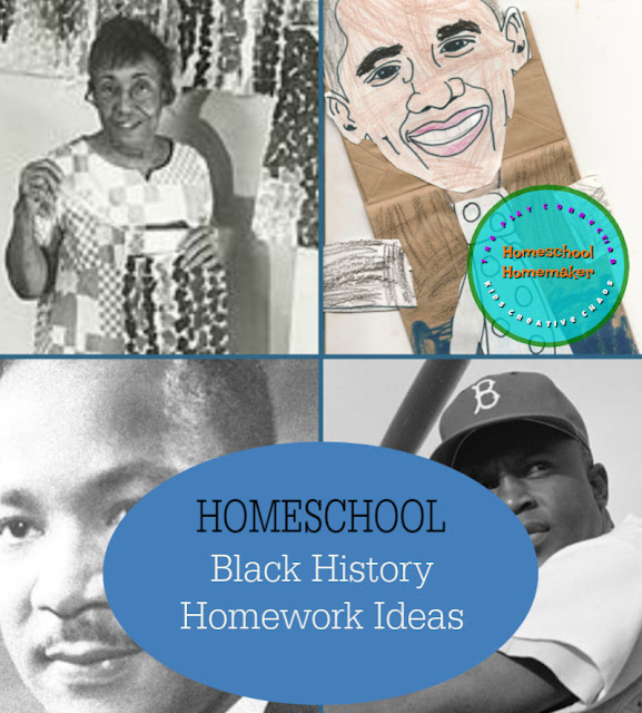 Black History Homeschool Homework Ideas - Adventures of Kids Creative Chaos