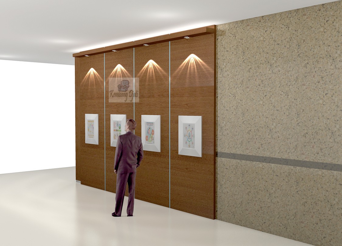 Backdrop Kantor Bahan Multiplek HPL & Pigura Poster Kantor - Furniture ...