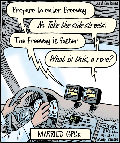 Blue Sky GIS: Maps in comics: Married GPS