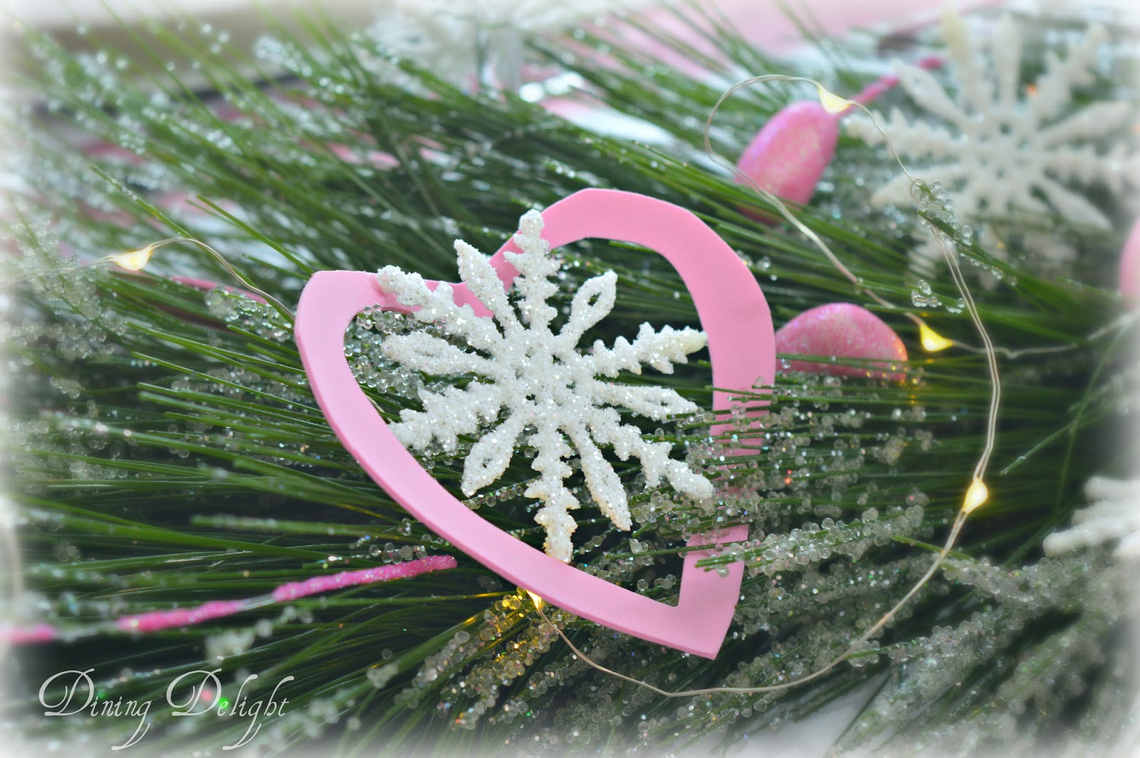 Dining Delight: Hearts & Snowflakes Valentine Tablescape