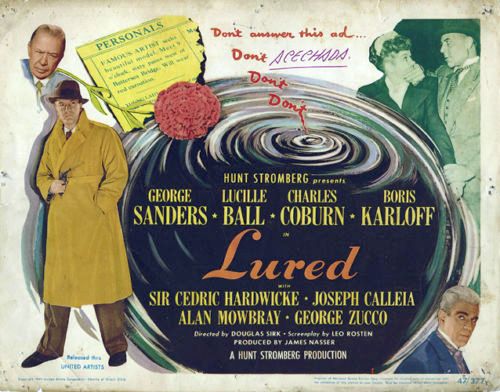 Thrilling Days of Yesteryear: From the DVR: Lured (1947)