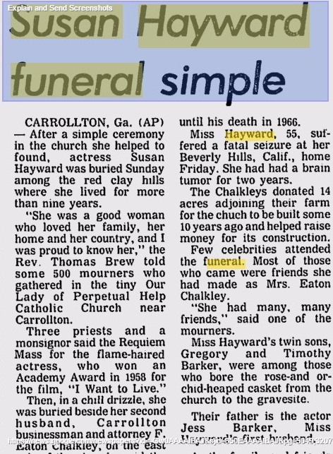 Alabama Yesterdays: Susan Hayward, Cleburne County Property Owner