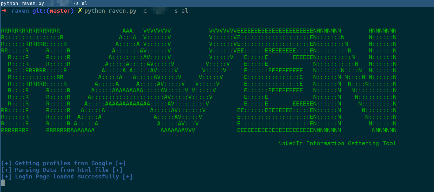 raven - Linkedin Information Gathering Tool