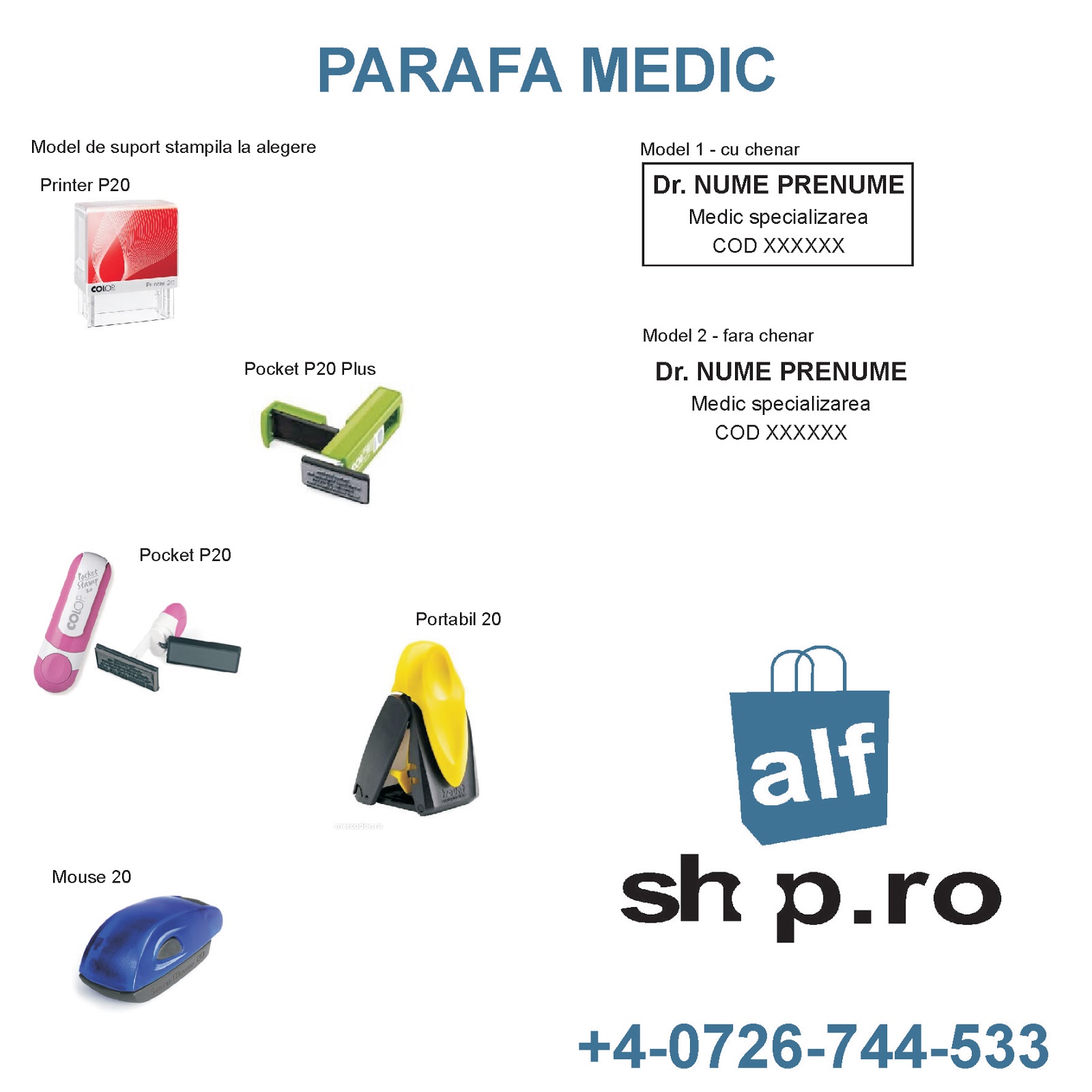 estampila: # alfshop.ro - ‪#‎Ștampila‬ Parafa medic