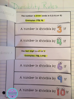 Classroom Freebies Too: Interactive Notebook Pages - Divisibility Rules