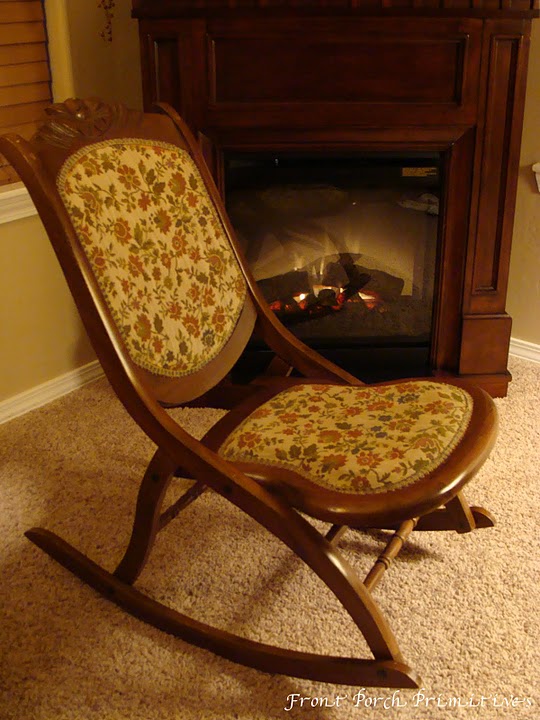 Front Porch Primitives: Antique Folding Sewing Chair-Rediscovered