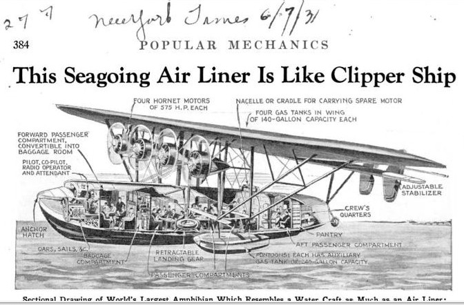 SIKORSKY S-40: El Sikorsky S-40 en Popular Mechanics