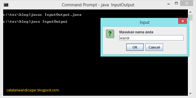 java , input dan output nilai