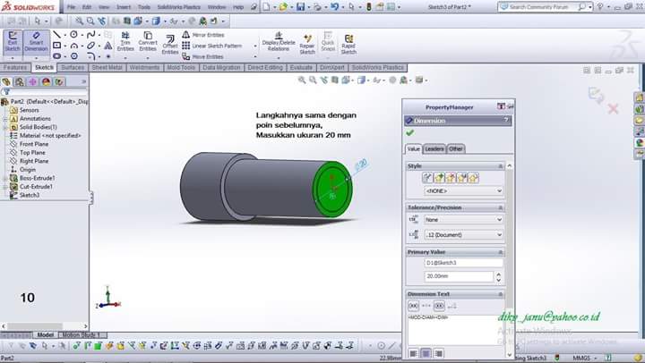 Belajar Solidwork Dasar