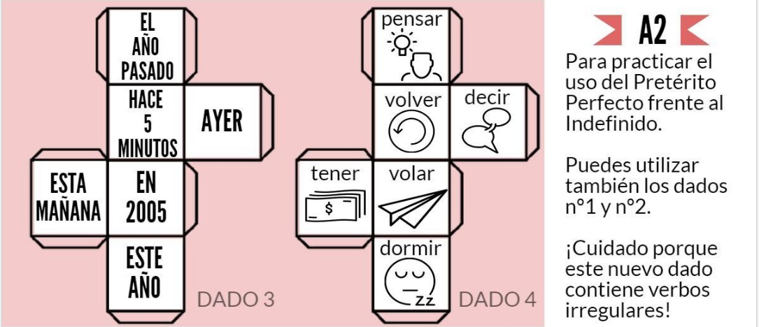 Cómo enseñar el verbo con un dinámico juego de dados | Materiales del ...