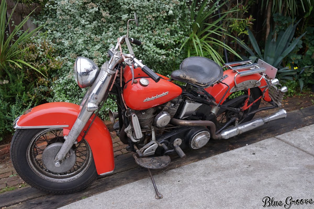 BLUE GROOVE SHOP BLOG: - SOLD - 1954 Panhead Pepper Red Original Paint