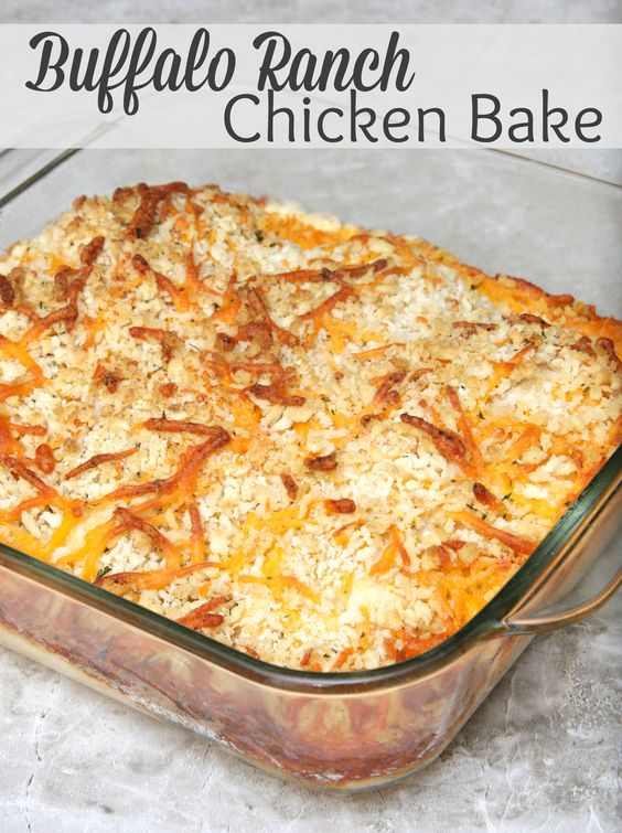 Buffalo Ranch Chicken Bake Recipe - Girls Dishes
