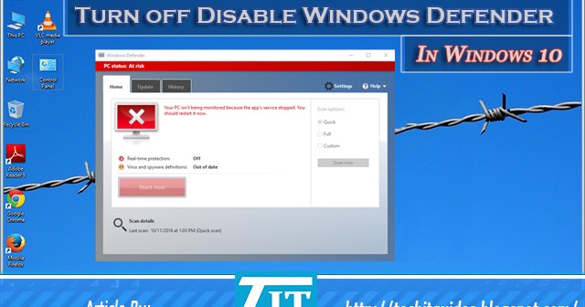 3 Ways to Turn off Disable Windows Defender in Windows10
