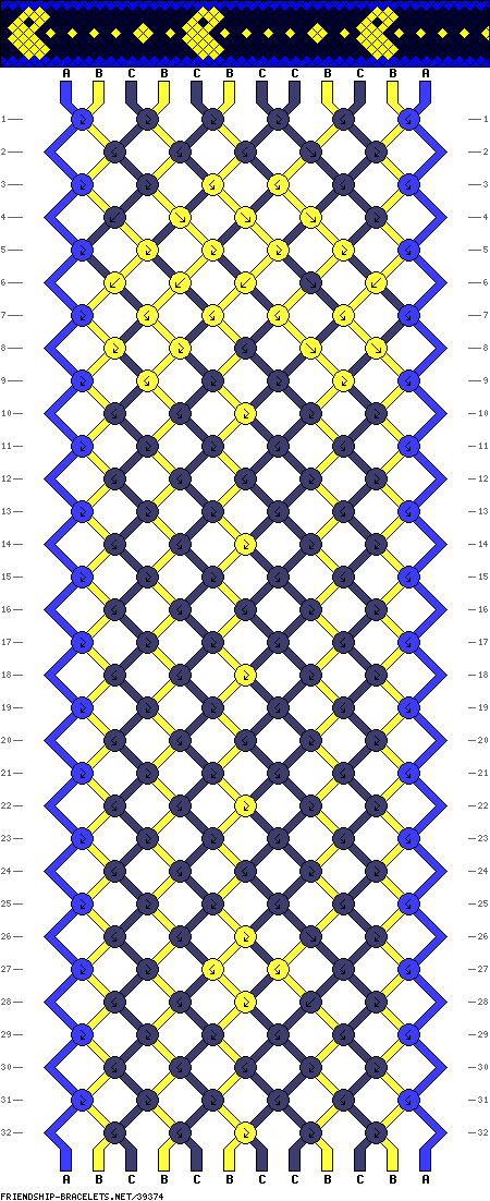 Macrame: Como hacer pulseras: pac-man! patron