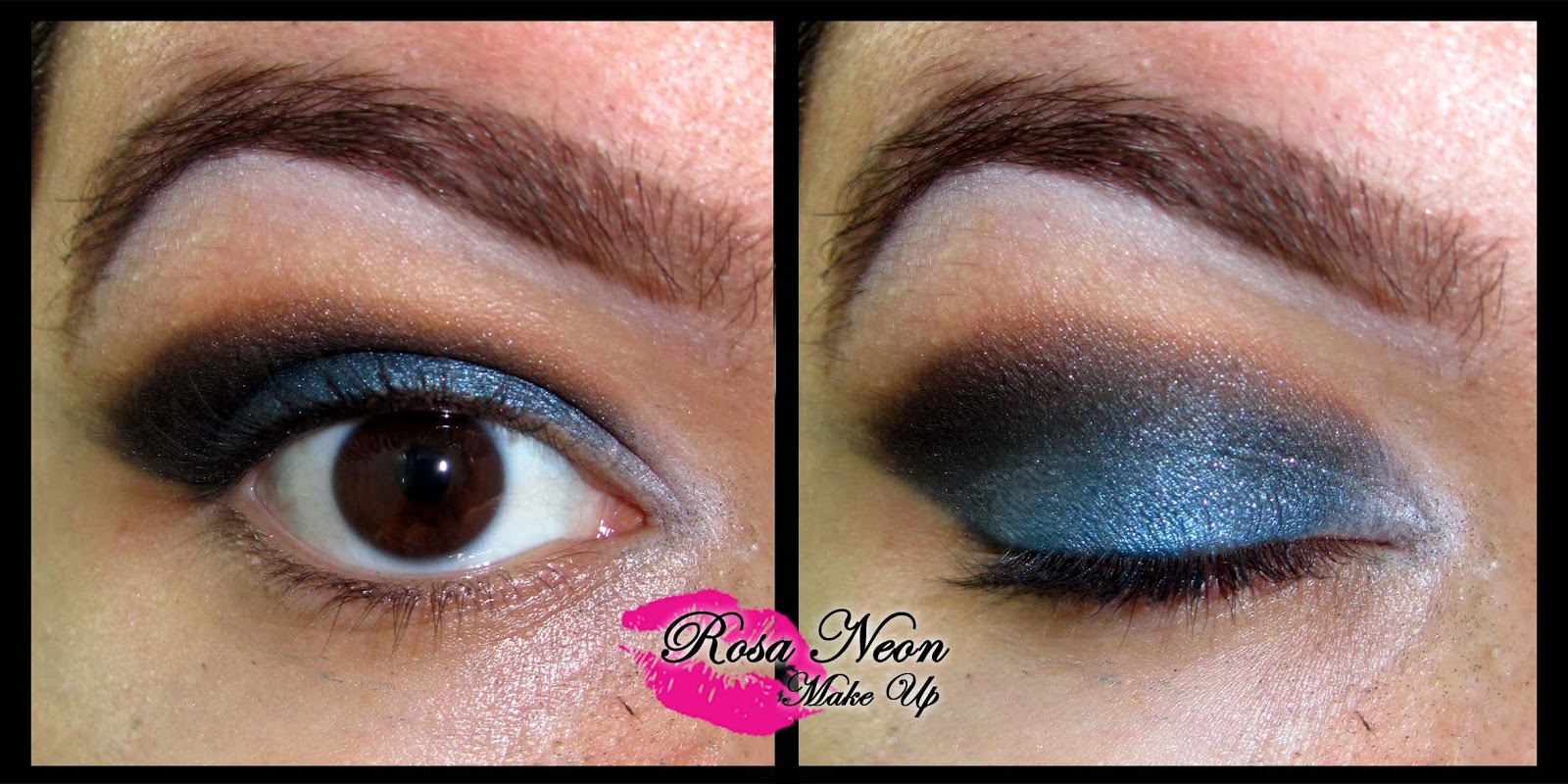 Make azul, dourado e laranja