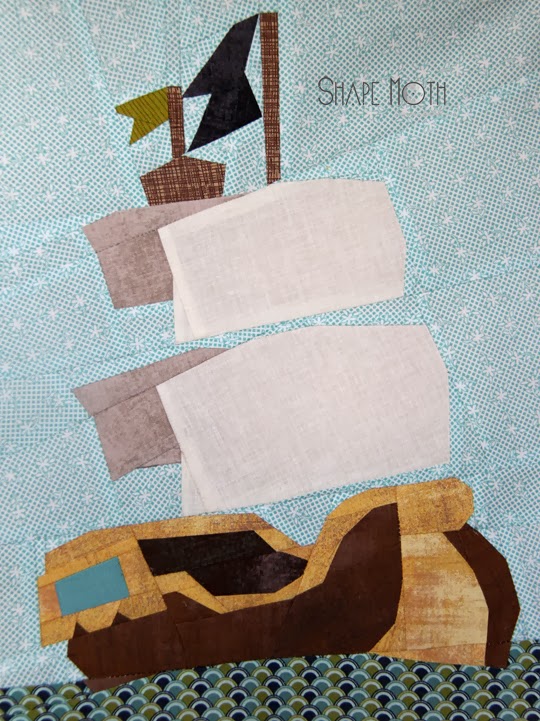 Shape Moth: Pirate Ship PP pattern {& a giveaway!}