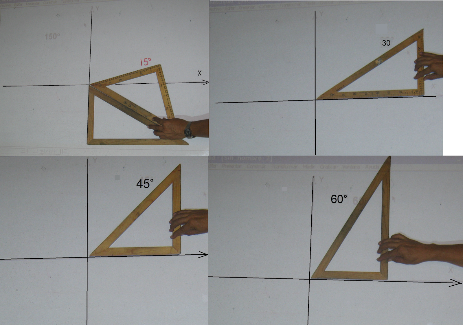 Edzel silva: GENERACIÓN DE ÁNGULOS CON ESCUADRAS