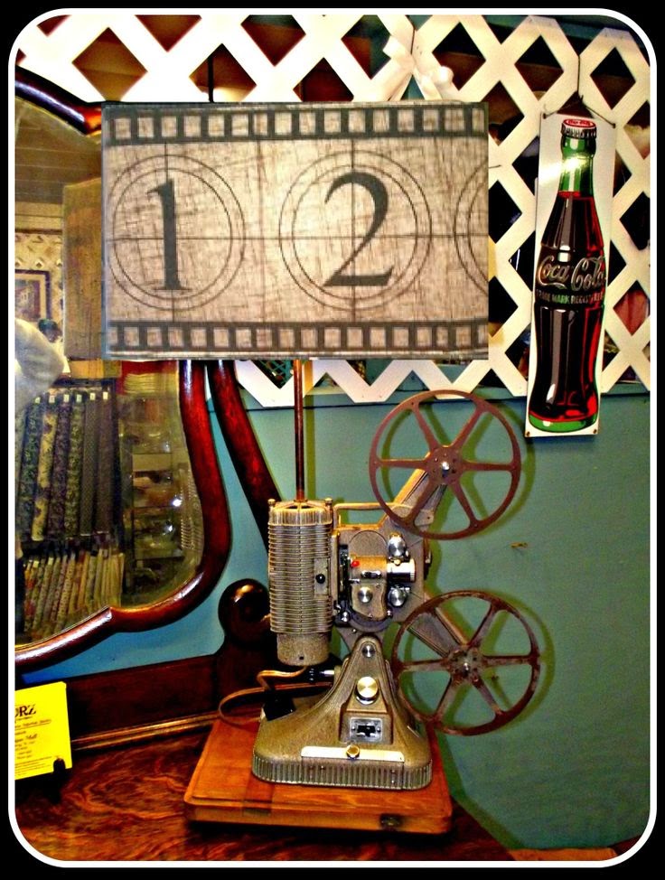 3 Spurz DandC Repurposed /Refurbished Creations!!: Vintage Movie Lamp 2014