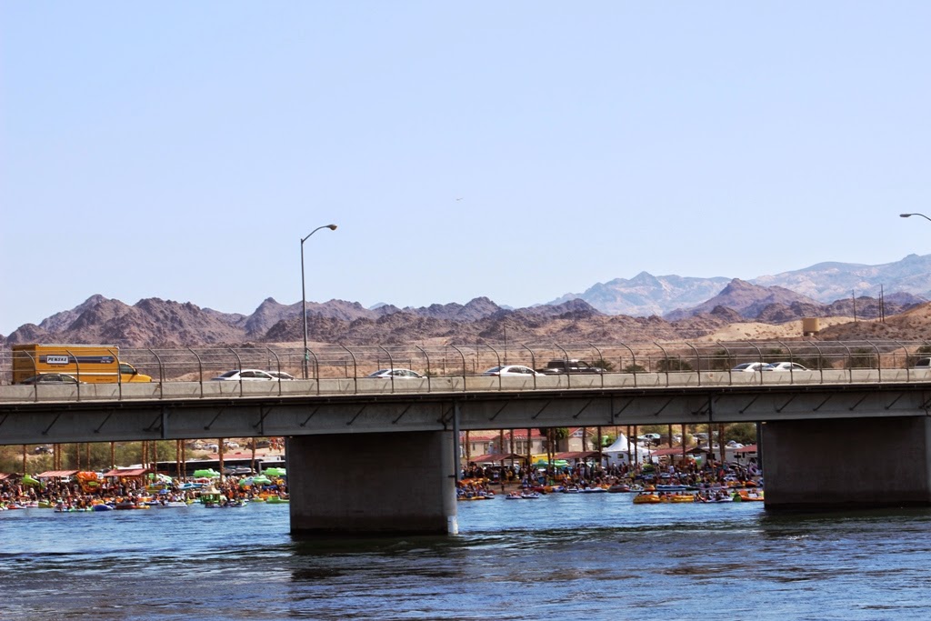 Laughlin Buzz: Coast Guard Helicopter Circles River Regatta