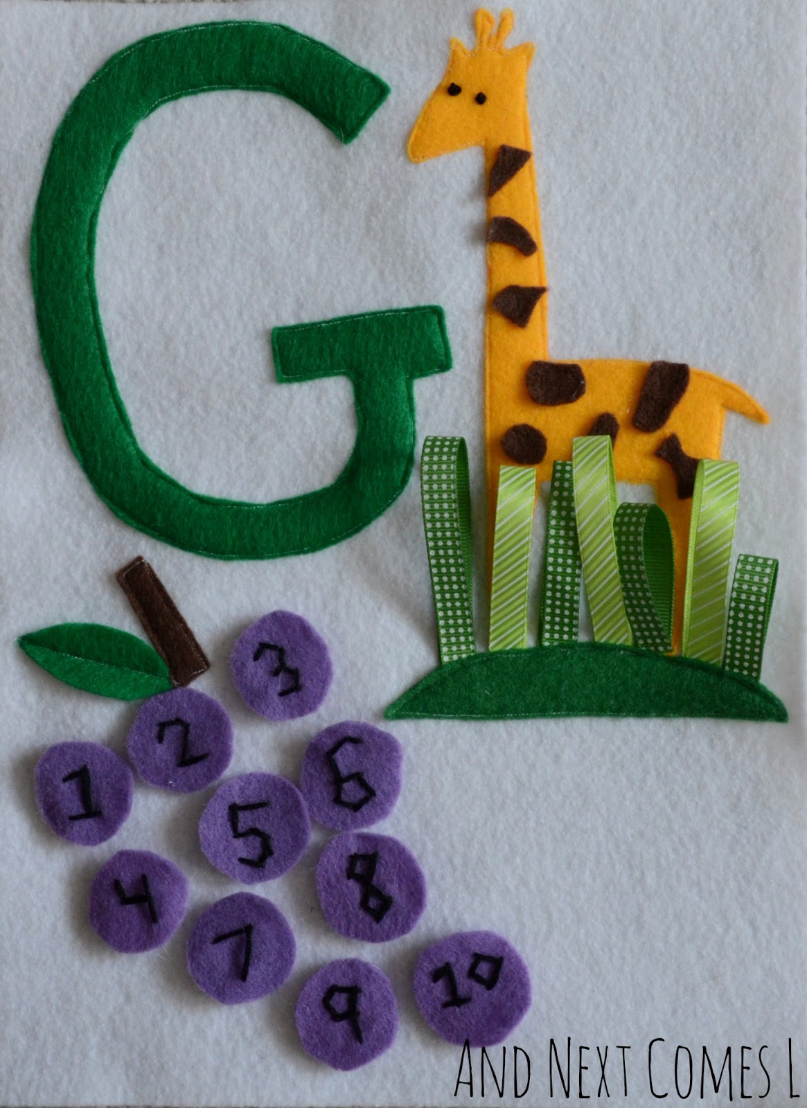Letter G Quiet Book Page {ABC Quiet Book} | And Next Comes L ...
