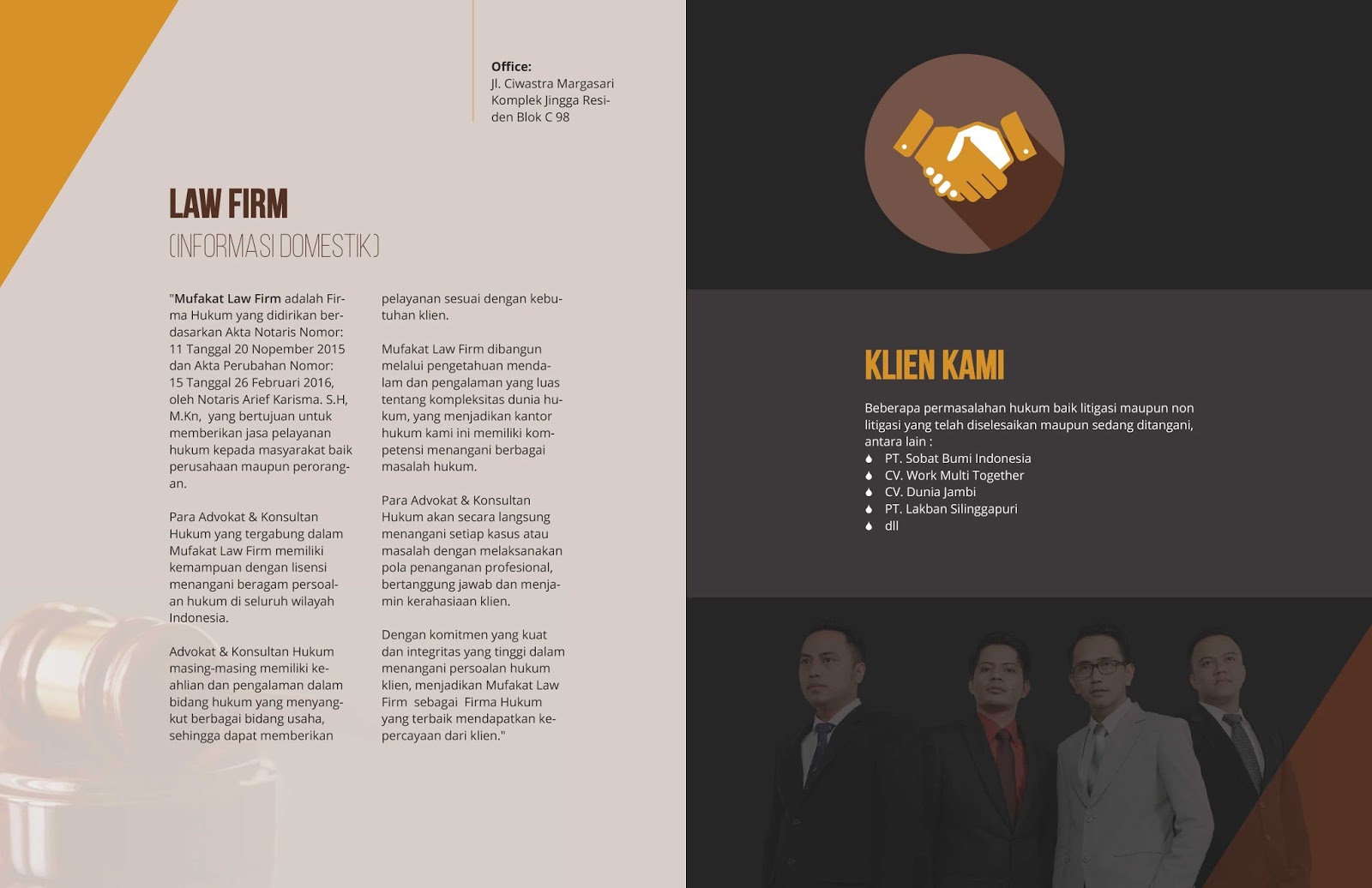 Law Firm Company Profile Sample Design - beta:)